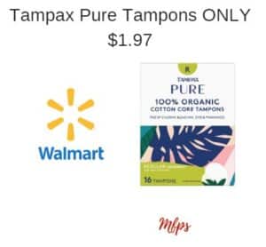 Walmart: Tampax Pure Tampons ONLY $1.97 Each Starting 7/26 ...