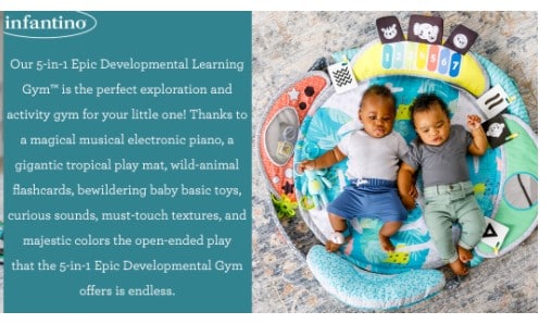 Free Infantino 5-in-1 Epic Developmental Learning Gym ...