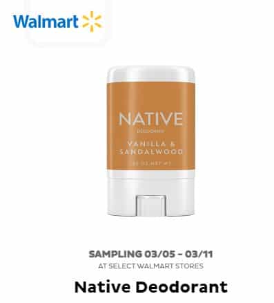 Freeosk: Free Native Deodorant Sample At Walmart | MyFreeProductSamples.com