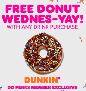 Free Donut Wednesdays At Dunkin | MyFreeProductSamples.com