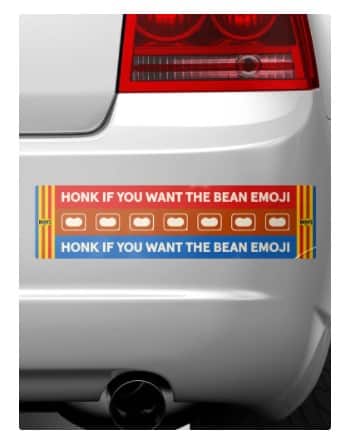 Free Bush's Beans Bean Emoji Bumper Sticker | MyFreeProductSamples.com