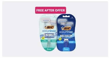 Free BIC EasyRinse Razors At Walmart After Cashback