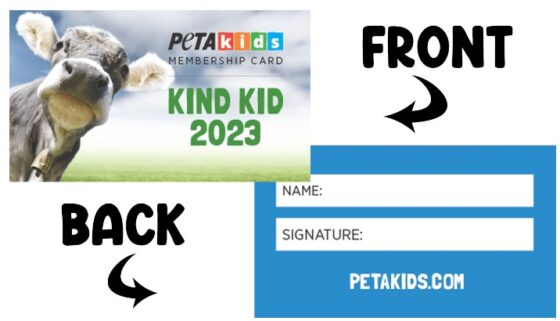 Free PETA Kids Membership Card