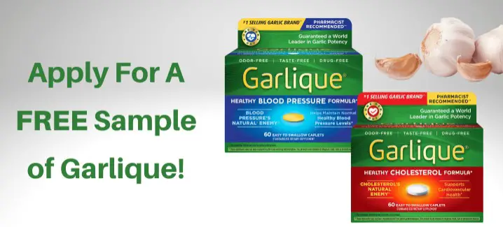 FREE Sample Of Garlique Garlic Supplement.