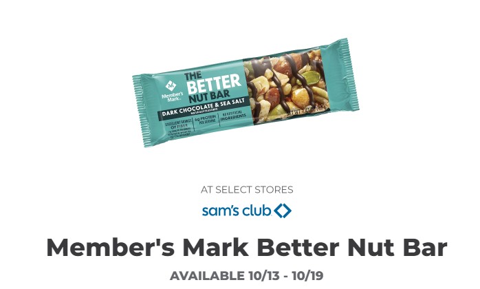 Free Member's Mark Better Nut Bar At Sam's