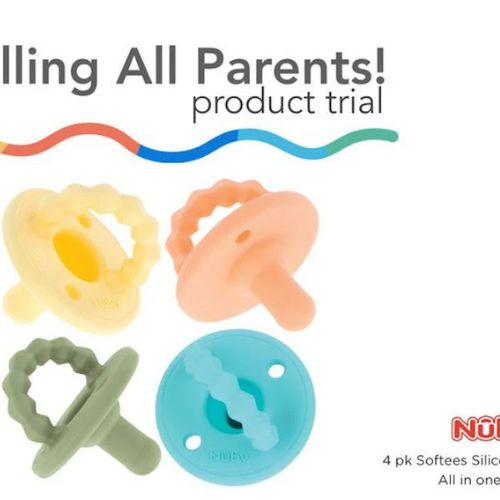 FREE 4-Pack Of Nuby All Silicone Softees Pacifiers!