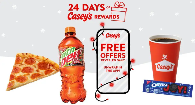 Casey's 24 Days Of Rewards - Free Item Every Day!