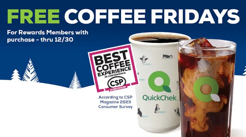 Free Coffee Every Friday At QuickChek!