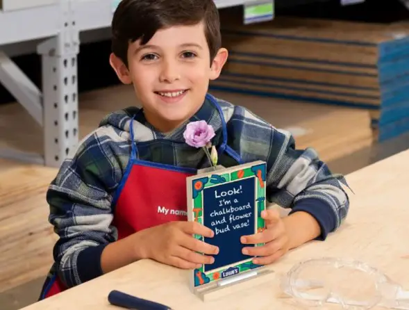 Free My First DIY Chalkboard Message Center Craft For Kids At Lowe's