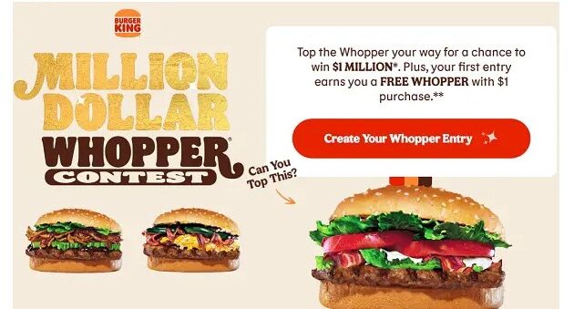 Burger King Million Dollar Whopper Contest