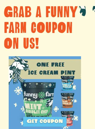 Free Pint Of Funny Farm Ice Cream!