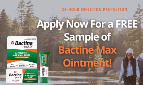 Free Bactine Max Strength Antibiotic+Pain Relieving Ointment Sample!