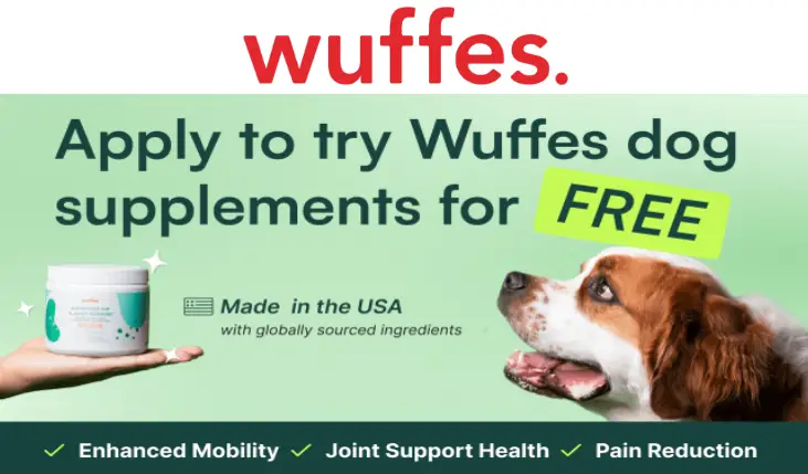 Free Full-Size Bottle Of Wuffes Chewable Dog Hip And Joint Supplements