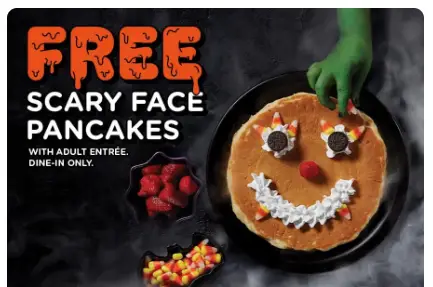 Free Scary Face Pancakes At IHOP