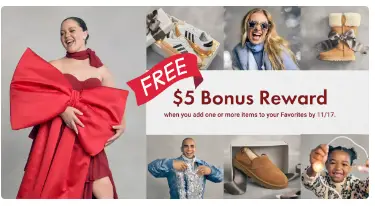 Free $5 DSW Bonus Reward