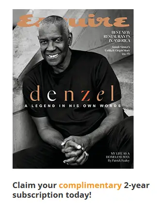 Free Subscription To Esquire Magazine