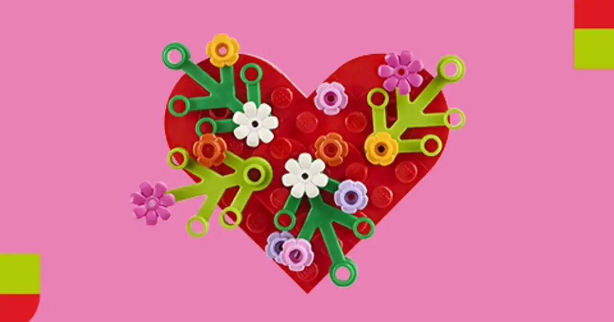 FREE LEGO Valentine's Day Heart Build Event