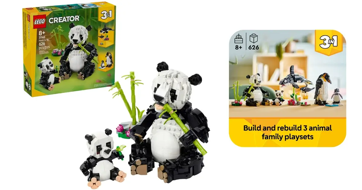 FREE LEGO 3 In 1 Panda Set After Cash Back.